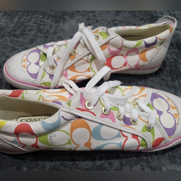 Coach | Shoes | Coach Barrett Sneakers Shoes Womens Signature Lace Up ...